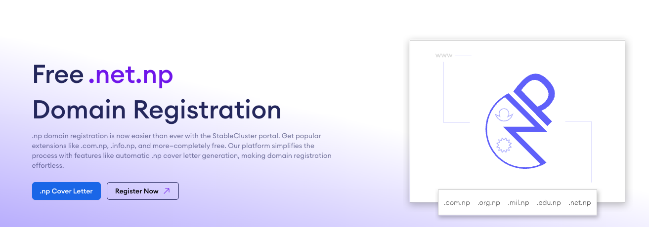 .np Domain Registration | Cover Letter Generator - StableCluster